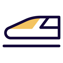 High speed rail running on slab track Royalty Free Vector