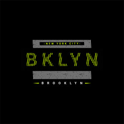 Brooklyn writing design suitable for screen Vector Image