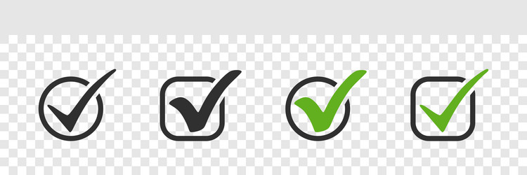 Brushstroke tick curve paintbrush check mark Vector Image