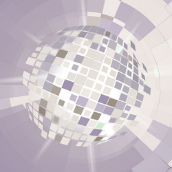Disco ball with bright rays Royalty Free Vector Image