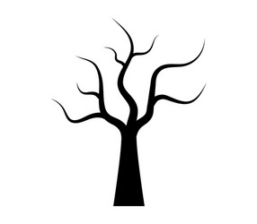 Dry tree icon on white background Royalty Free Vector Image