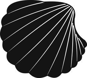 Big shell icon simple style Royalty Free Vector Image