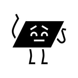 Parallelogram shape rounded corners Royalty Free Vector