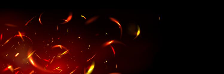 Fire sparks on transparent background Royalty Free Vector