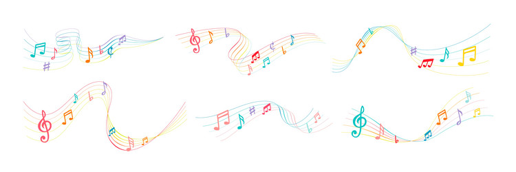 Music notes pattern seamless song notation sheet Vector Image
