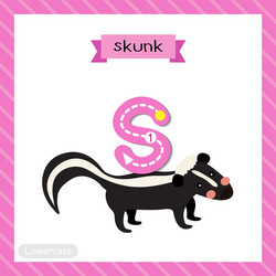 Letter s tracing skunk Royalty Free Vector Image