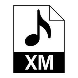Modern flat design of xm file icon for web Vector Image