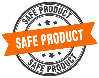 Safe product stamp label Royalty Free Vector Image