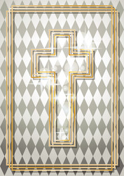 Christian cross invitation card Royalty Free Vector Image