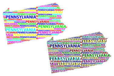 3d map of pennsylvania Royalty Free Vector Image