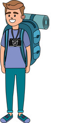 Tourist people cartoon Royalty Free Vector Image