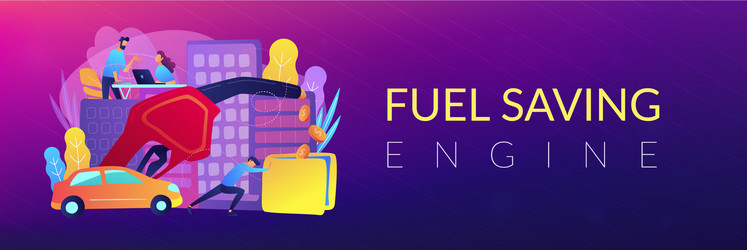 Fuel saving and gas mileage banner template Vector Image