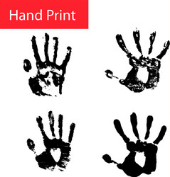 Hand print set human palm imprint Royalty Free Vector Image