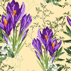 Seamless pattern with wild flowers Royalty Free Vector Image