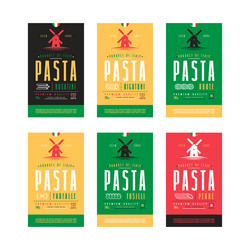 Set of templates label for pasta Royalty Free Vector Image