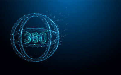 360 degree logo design minimalist monogram logo Vector Image