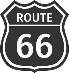 Route 66 sign Royalty Free Vector Image - VectorStock