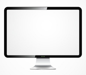 Computer display with blank white screen Vector Image