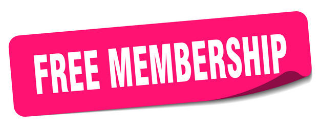 Free membership sticker free membership label Vector Image