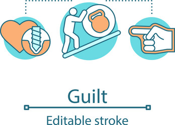 Guilt concept icon Royalty Free Vector Image - VectorStock