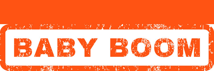 Baby boom rubber stamp Royalty Free Vector Image