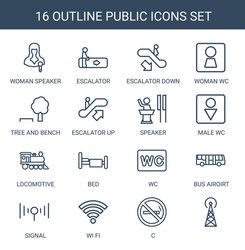 Public icons Royalty Free Vector Image - VectorStock