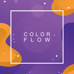 Vivid color flow with square frame background Vector Image