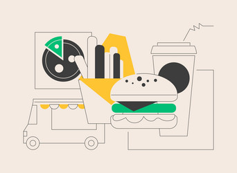 Fast food abstract concept Royalty Free Vector Image