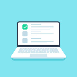 Concept online exam online testing Royalty Free Vector Image