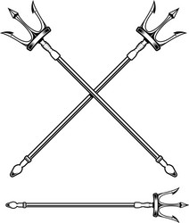 Purple neptune trident icon isolated on Royalty Free Vector