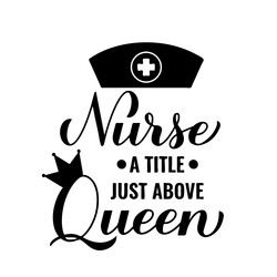 Nurse life calligraphy hand lettering isolated Vector Image