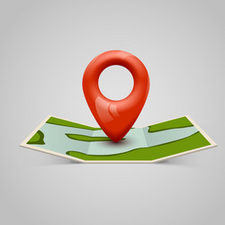 City map with location town plan pin for gps Vector Image