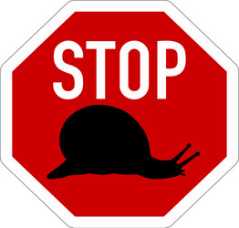 Traffic signs for slugs Royalty Free Vector Image