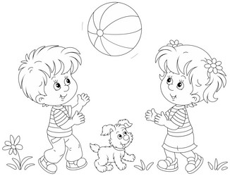 Childrens Park Clipart Black And White Tree