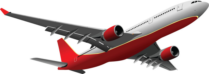 Two airplanes with blue and white colors Vector Image