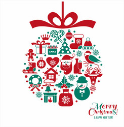Christmas set of icons Royalty Free Vector Image