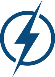 Circle lightning bolt logo design Royalty Free Vector Image