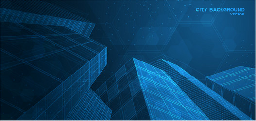 City background architectural with drawings Vector Image