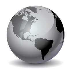 Earth Grayscale Map Vector Images (79)