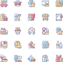 Family morning routine Royalty Free Vector Image