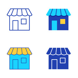 Small shop line outline icon Royalty Free Vector Image