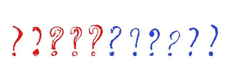 Exclamation and question marks symbols set red Vector Image