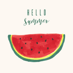 Ripe watermelon slice Royalty Free Vector Image