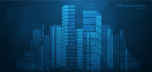 City background architectural with drawings Vector Image