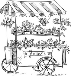 Flower stands Royalty Free Vector Image - VectorStock