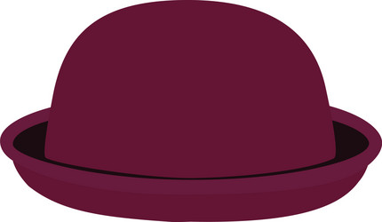 Red bowler hat Royalty Free Vector Image - VectorStock