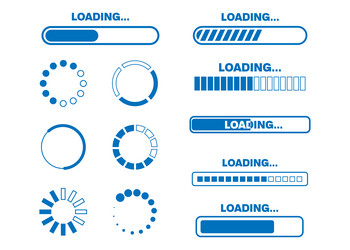 Loading bar icon set progress ui for app web Vector Image