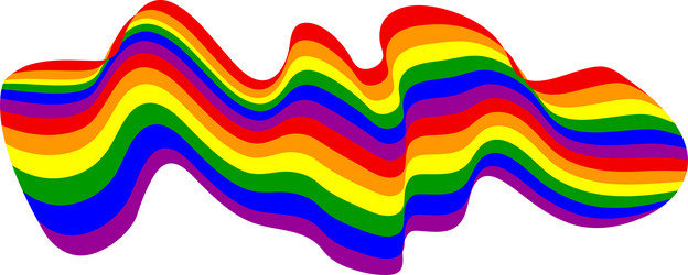 Rainbow liquefy wave pride flag symbol Royalty Free Vector