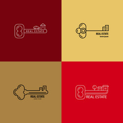 Set of logos keys Royalty Free Vector Image - VectorStock