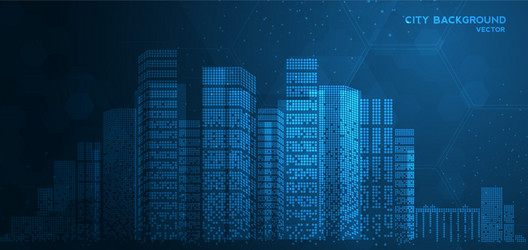 City background architectural with drawings Vector Image